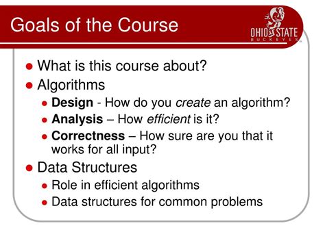 Ppt Analysis Of Algorithms And Data Structures Course Overview