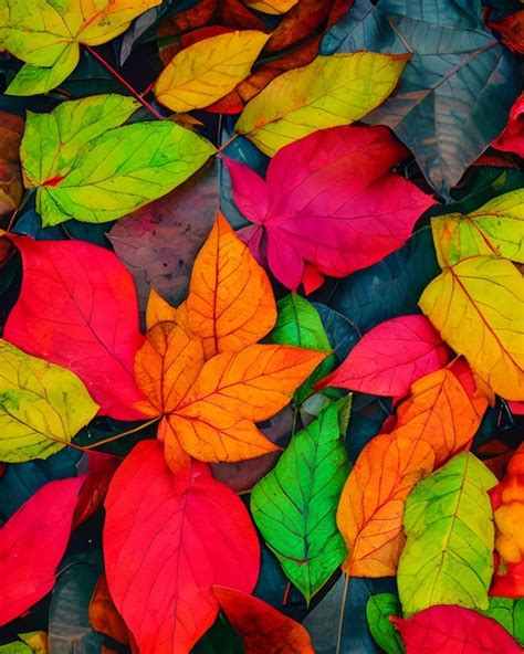 Premium Photo Colorful Leaves Photography