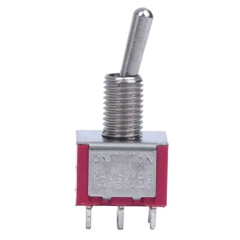10 X Mini Toggle Switch DPDT ON Position On Two Red 2A 250V 5A 120V In