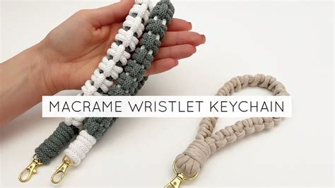 DIY MACRAME WRISTLET KEYCHAIN MACRAME LANYARD KEYCHAIN EASY MACRAME Keychain Wristlet