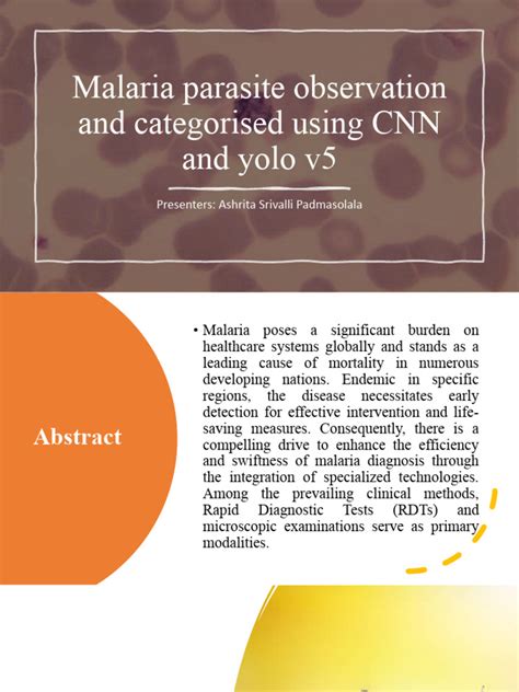 Malaria Parasite Observation And Categorised Using Cnn And Yolo V5