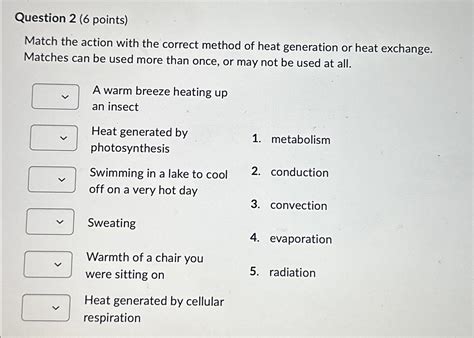 solved question 2 6 ﻿points match the action with the