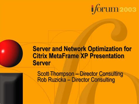 ppt server and network optimization for citrix metaframe xp