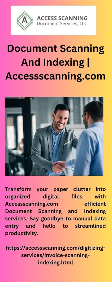 Document Scanning And Indexing Accessscanning Medium