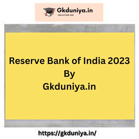 Rbi Officers Grade B Recruitment 2023 Gkduniya