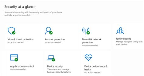 Windows Security Settings In Windows 10