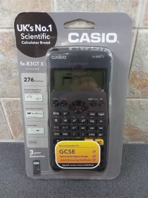 Casio Fx 83gt X Scientific Calculator Black Classwizz Gcse 276 Function