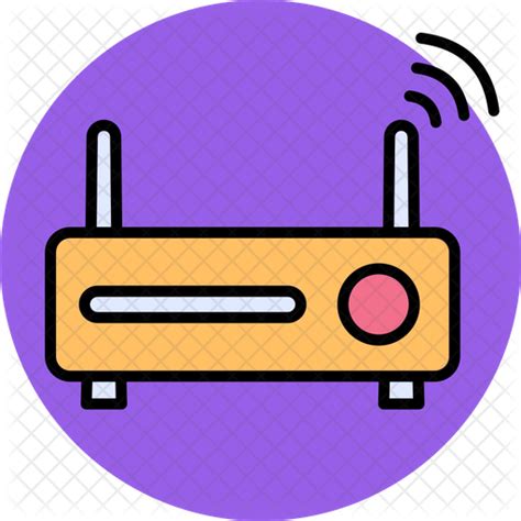 Internet Router Icon Download In Colored Outline Style