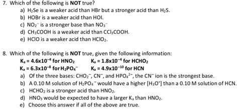 solved 7 which of the following is not true a h2se is a