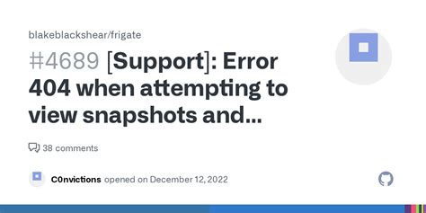 Support Error 404 When Attempting To View Snapshots And Clips From