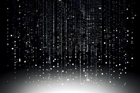 Abstract Animation Of Binary Code Cascading Down Like Digital Rain