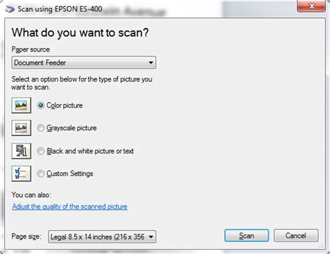 Change Settings In The Windows Built In Scan Utility Hardware Spiceworks Community