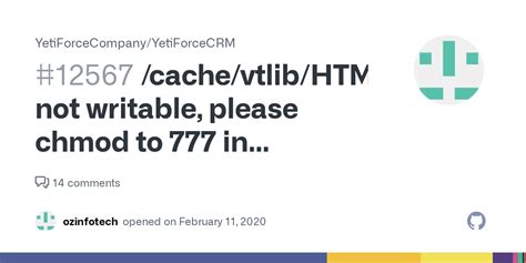 Cache Vtlib Html Not Writable Please Chmod To In Vendor Ezyang Htmlpurifier Library