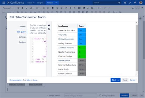 Advanced Table Cells Formatting
