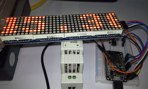 electric consumption meter chint esp8266 and matrix led max7912 9