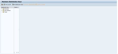 KP SAP Tcode Maintain Distribution Keys