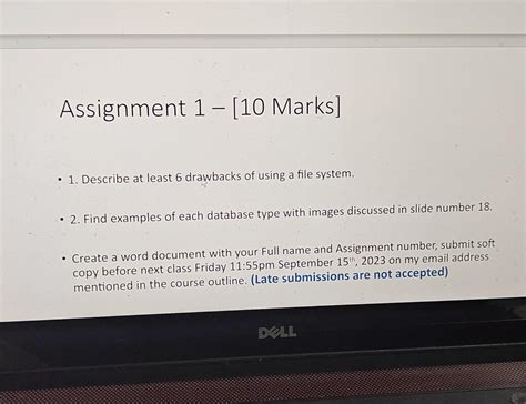 Solved 1 Describe At Least 6 Drawbacks Of Using A File