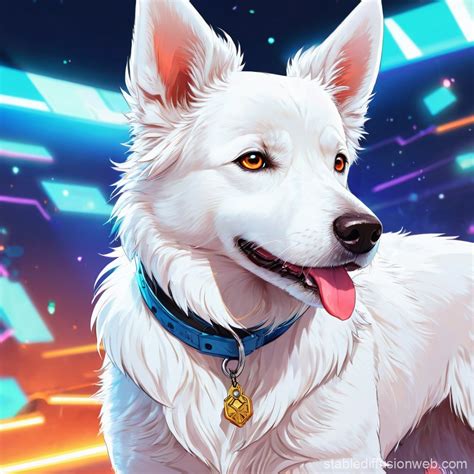 A White Dog | Stable Diffusion Online