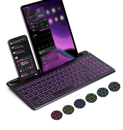 Seenda Backlit Multi Device Bluetooth Keyboard For Tablet Phone