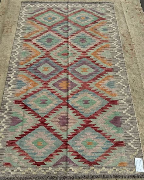 ВОСТОЧНЫЕ КОВРЫ РУЧНОЙ РАБОТЫ АФГАНСКИЙ НОВЫЙ ДВУСТОРОННИЙ ШЕРСТЯНОЙ ВОСТОЧНЫЙ КОВЕР КИЛИМ 🔸