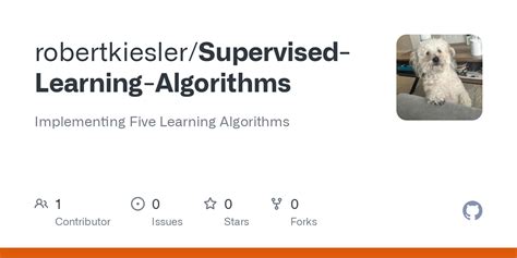 Github Robertkieslersupervised Learning Algorithms Implementing