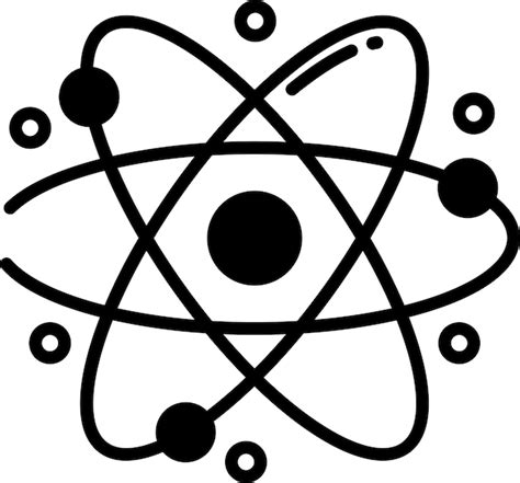 Premium Vector Atom Glyph And Line Vector Illustration