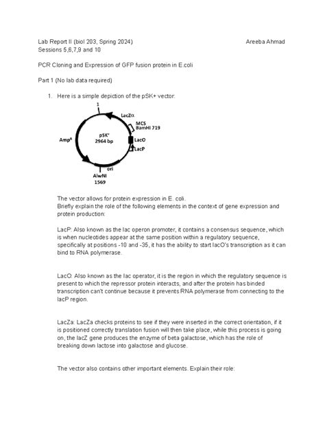 Genetics Lab Report 2 Lab Report Ii Biol 203 Spring 2024 Areeba