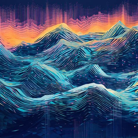 Premium Ai Image Visualize The Concept Of Waves Of Data Flowing Through Abstract Digital