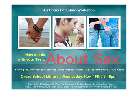 How To Talk With Your Teen About Sex Workshop Islands Sounder