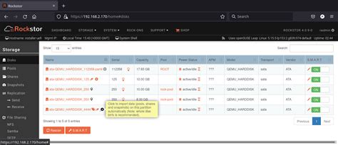 Disks — Rockstor Documentation