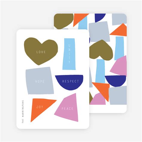 Unity Shapes Multi Photo Holiday Cards Paper Culture