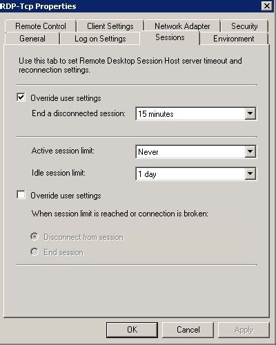 Remote Desktop Connections To R Server Terminate After Hour Windows Spiceworks Community