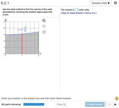 Solved Question Help The Volume Is Cubic Units Use Chegg