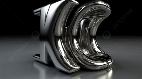 Creating A 3d Rendition Of The Letter K Using Metallic Typescript