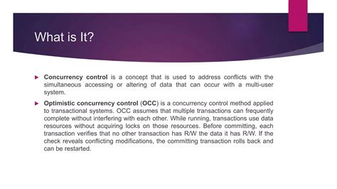 Optimistic Concurrency Control In Distributed Systems Pptx