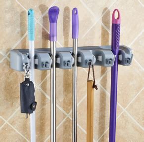 Настенный держатель для уборочного инвентаря Broom Holder / Держатель с ...