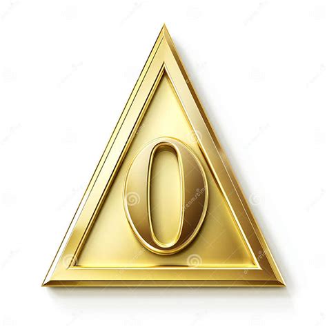 Number Zero In A Triangle On A White Background Stock Illustration Illustration Of Abstract