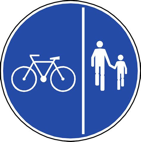 Shared Use Path Sign In Quebec Free Vector Clipart Images On