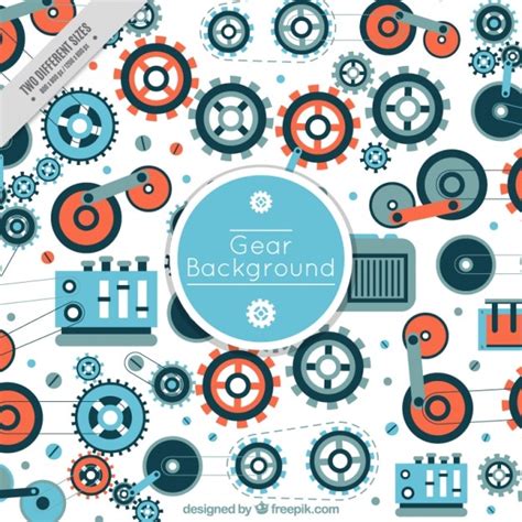 Decorative Background Of Assembly Machinery Vector Free Download