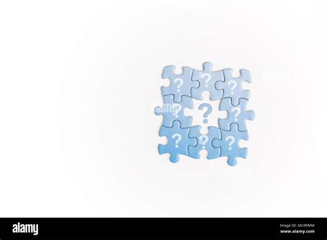 A Square Shaped Puzzle With Blue Pieces Isolated On White Background