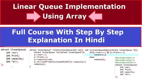 Linear Queue Implementation Using Array Full Course Step By Step