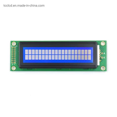 16 pin monochrome 20x2 8 bit parallel stn character blue lcd display lcd 20x2 and character