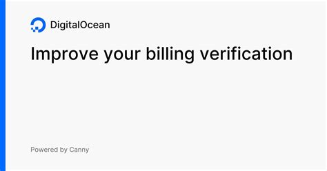 Improve Your Billing Verification Billing Digitalocean