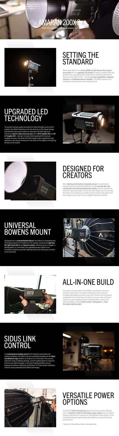 Aputure Amaran 200x S Bi-Color LED Light