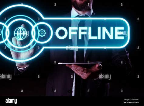 conceptual caption offline internet concept not having directly