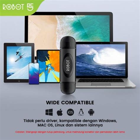 Card Reader Robot CR302 2in1 USB 3 0 To Type C BJ Cell