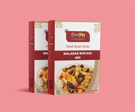 Malabar Biryani Mix Masala Box Packaging Design Behance