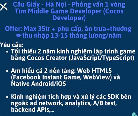Game Developer Unity Developer Vietnam Cầu Giấy Hà Nội Cần