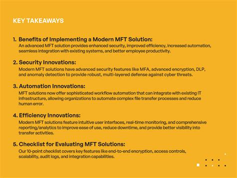 modern managed file transfer innovations and features checklist