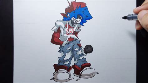 How To Draw Silly Billy Easy Step By Step Friday Night Funkin Youtube